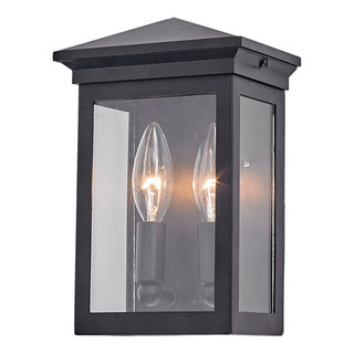 Gable 2 Light Outdoor Light, Black - Transitional - Outdoor Wall Lights ...