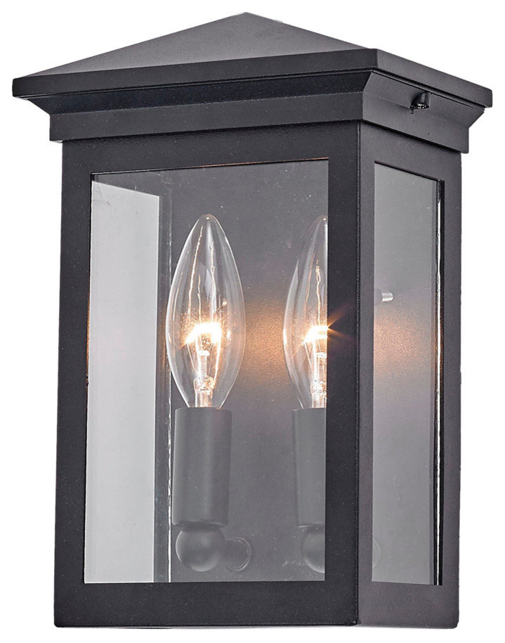 Gable 2 Light Outdoor Light, Black - Transitional - Outdoor Wall Lights ...