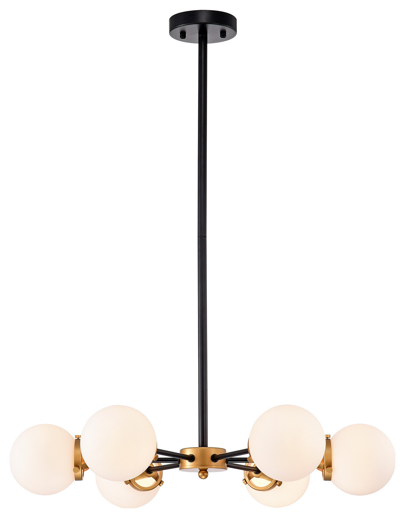 WAREHOUSE OF TIFFANY'S HM230/6BG Chevalier 26 in. 3-Light Matte Black ...