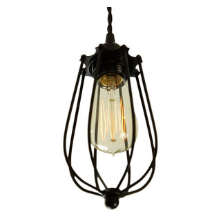 Single Pendant Cage Light - Industrial - Pendant Lighting - by Loft ...