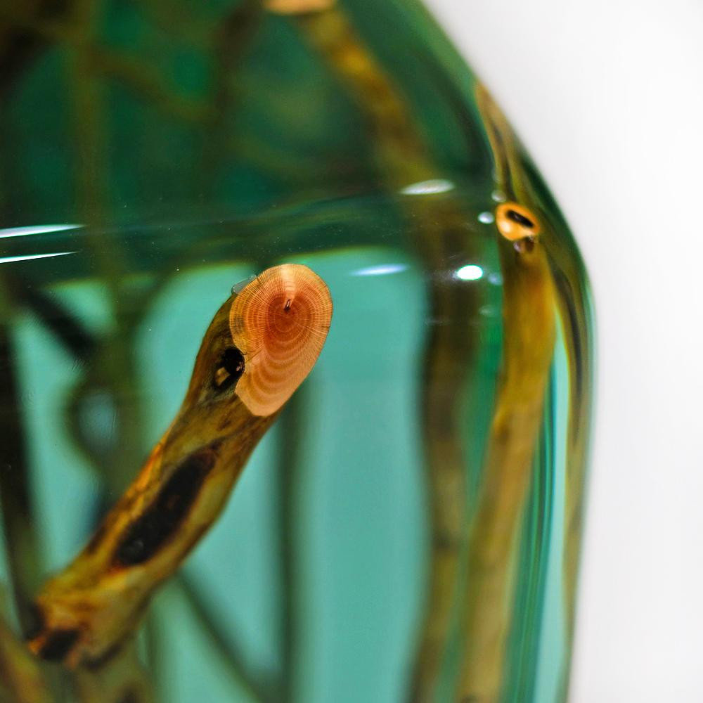 Green Branches Cube End Table - Contemporary - Side Tables And End ...