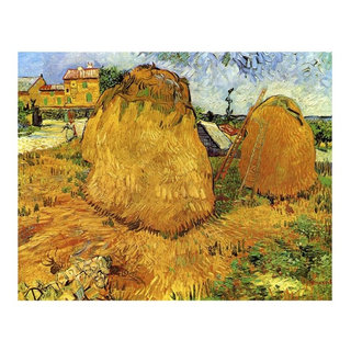 "Haystacks In Provence" Digital Paper Print by Vincent Van Gogh, 18"x15 ...