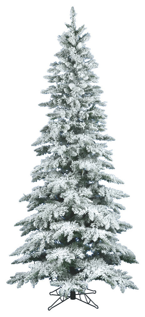 Vickerman Slim Flocked Utica Fir Tree, 43"x7.5' - Traditional ...