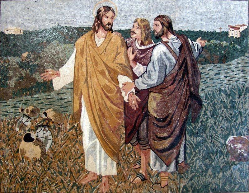 Mural Landscape Jesus Mosaic, 118" x 94" - Traditional - Tile Murals ...