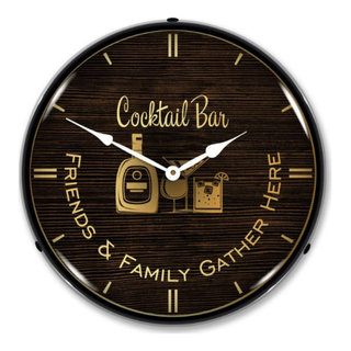 AG20111178 Cocktail Bar Clock - Contemporary - Wall Clocks - by ...