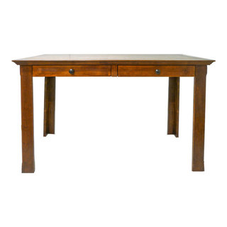 Traditional Writing Table With Drawers, 54w - Traditional - Desks And ...