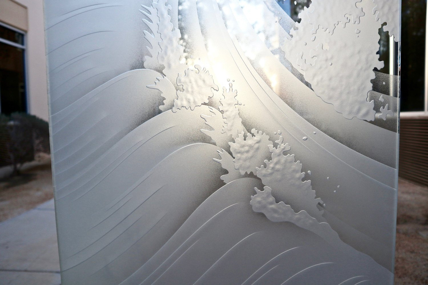 Interior Doors - Curl Frosted Glass Design - 28" x 80" - CUSTOMIZE ANY ...