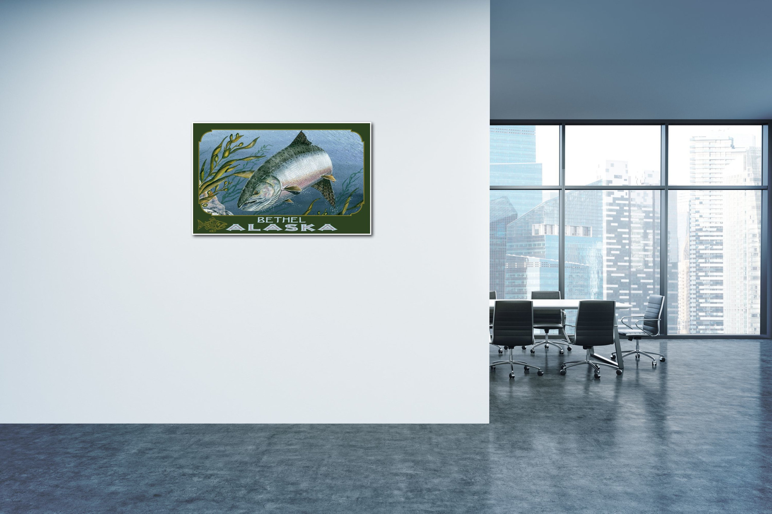 by Artist Dave Bartholet Bethel Alaska Kelp King Salmon Art Print, 24 ...