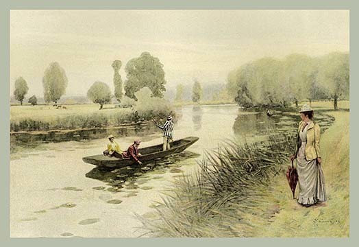 On the Avon Near Stratford, 12" x 18" - Traditional - Prints And ...