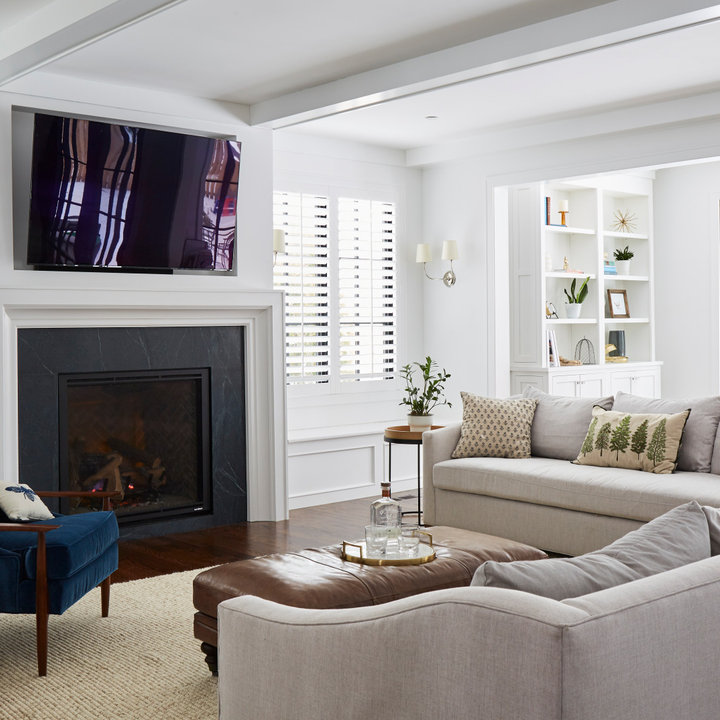 75 Beautiful Living Room with a Chimney Breast Ideas and Designs ...