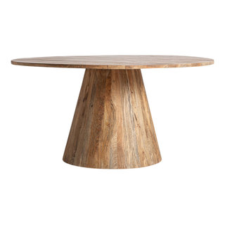 Natural Acacia Round Dining Table, Vical Home Mersch - Contemporary ...
