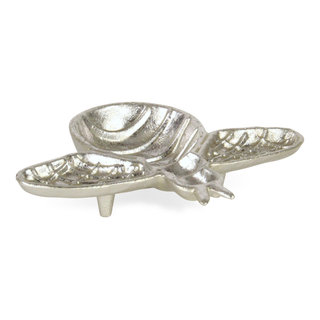 Roven Cast Iron Bumble Bee Dish - Silver - Contemporary - Serving Trays ...