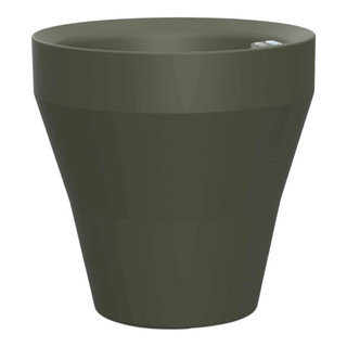 Crescent Garden Rim Plastic Planter With TruDrop One Self-Watering ...