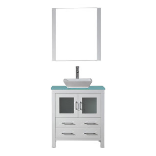 Dior 30" Single Bathroom Vanity Set, White, 31 in. W x 19 in. D x 34 in ...