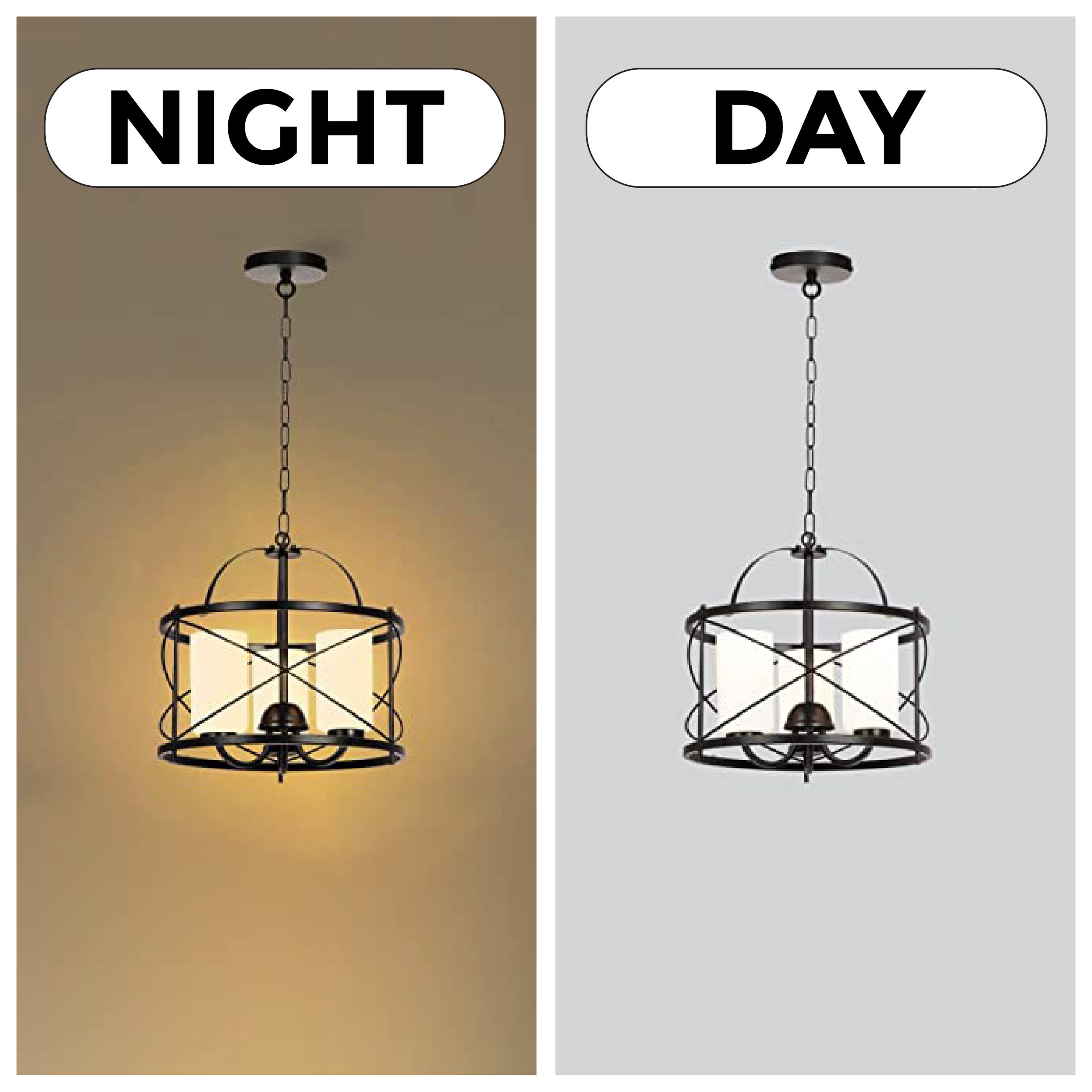 Vintage Caged Lighting Black Farmhouse Chandeliers Glass Ceiling Light ...