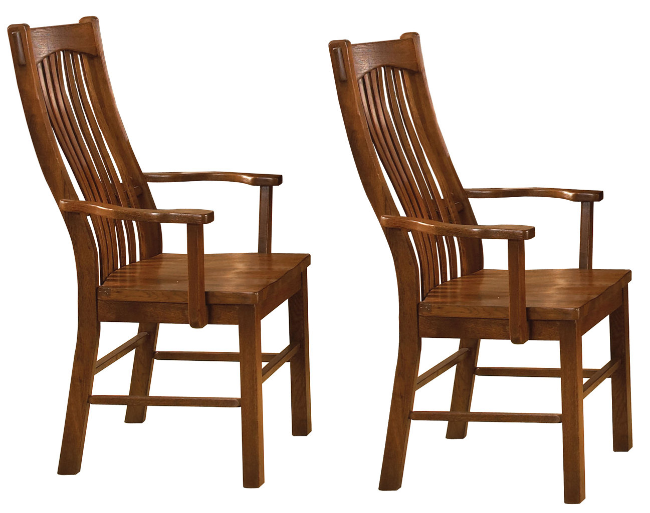Emma Mason Signature Annex Slatback Arm Chair in Mission Oak (Set of 2 ...