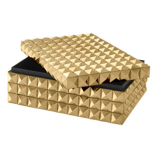 Gold Storage Box | Eichholtz Vivienne S - Contemporary - Decorative ...