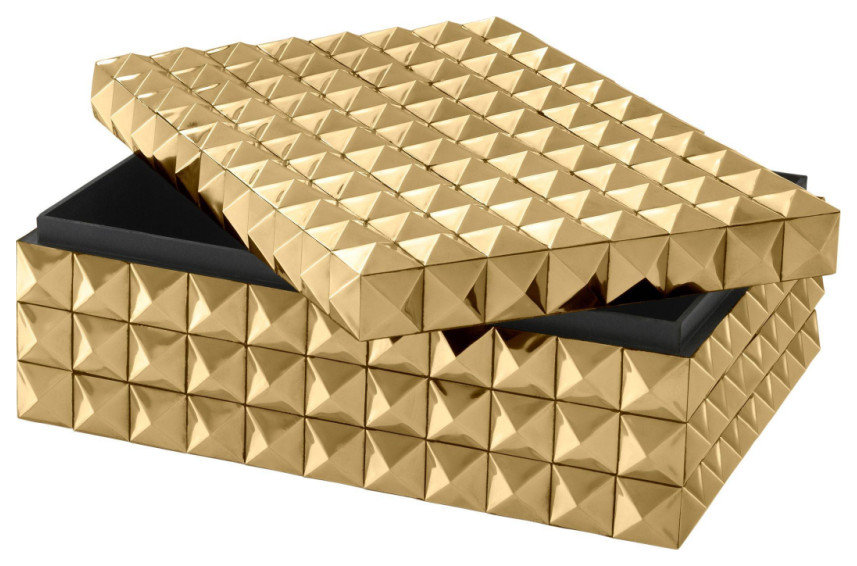 Gold Storage Box | Eichholtz Vivienne S - Contemporary - Decorative ...
