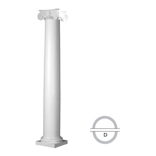 Endura-Stone Tapered Column, Smooth Paint-Grade, Tuscan Base, 8 ...