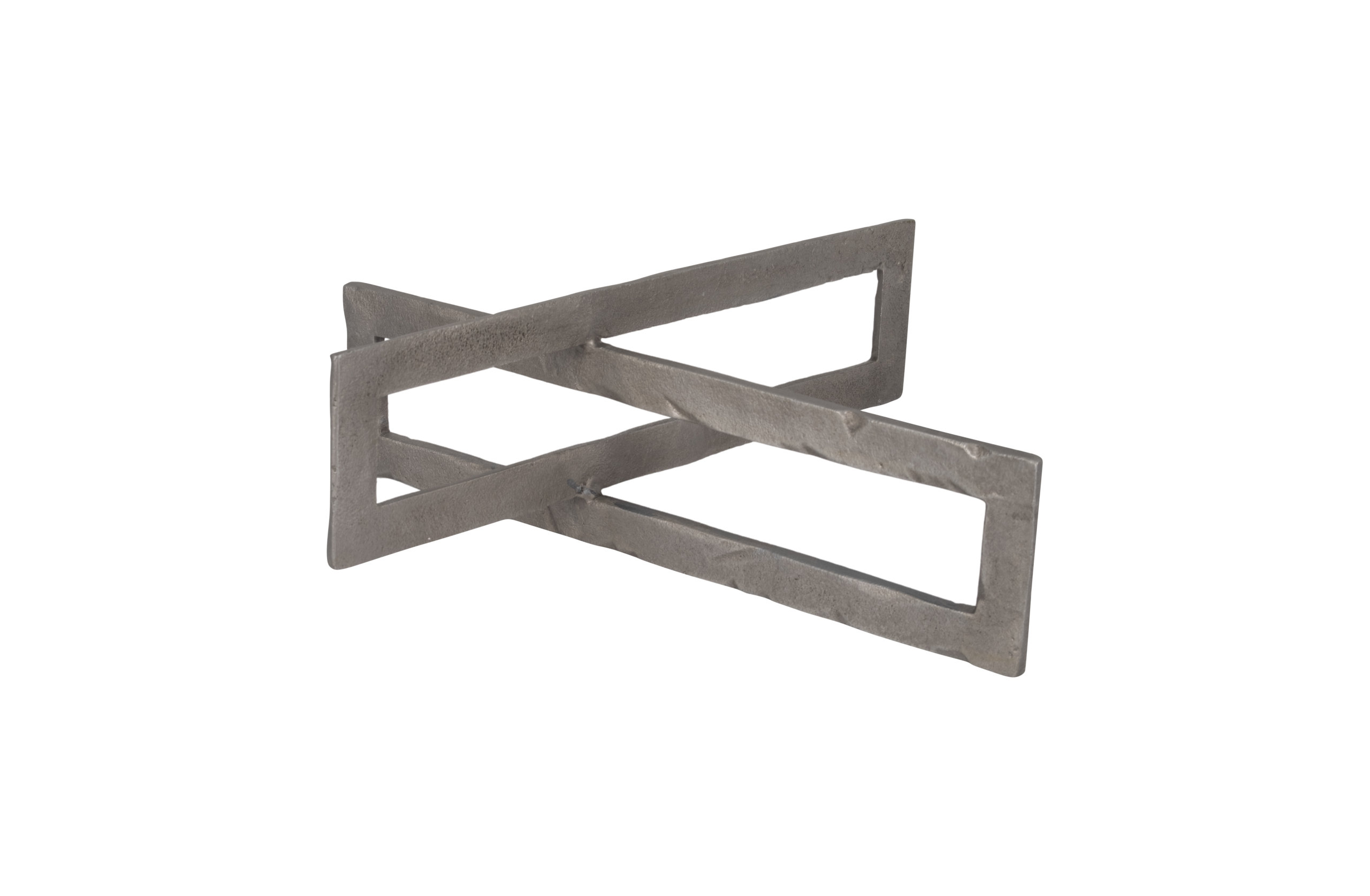 12" Metal Abstract Sculpture, Gunmetal - Contemporary - Decorative ...