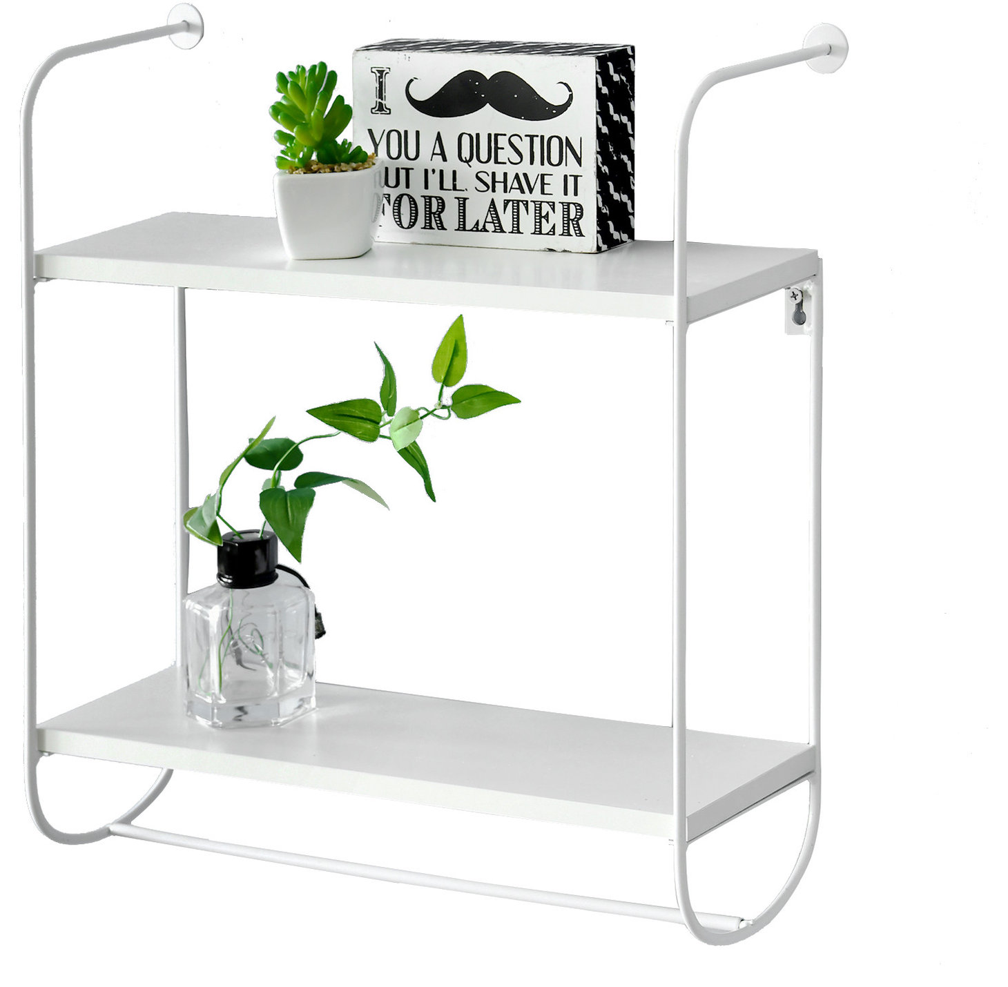 Wesley 2-Tier Floating Shelf - Contemporary - Display And Wall Shelves ...