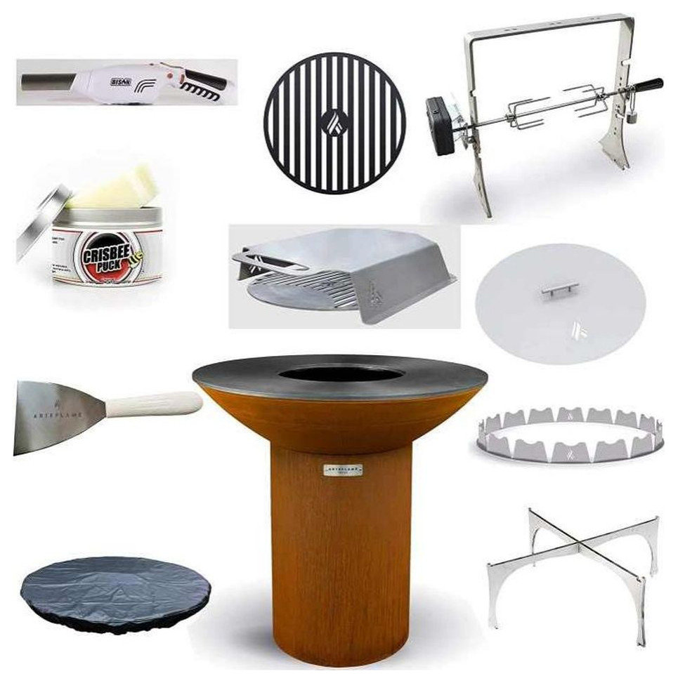 Arteflame Classic 40" Grill, 10-Piece High Round Base Home Chef Max ...