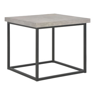 vidaXL Coffee Table 21.7"x21.7"x20.9" Concrete Look, 21.7" x 21.7" x 20 ...