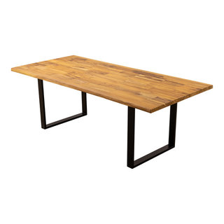 Teak Live Edge Nana Teak Dining Table in Smooth Natural, 60x38 ...