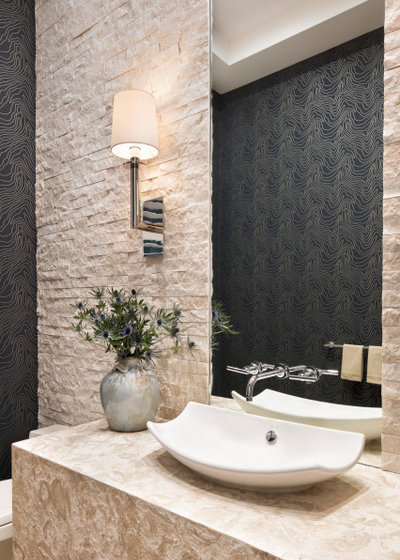 New This Week: 5 Dramatic Powder Rooms