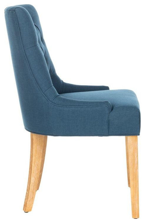 Lerman 19'' Tufted Side Chairs set of 2 Steel Blue / White Wash ...