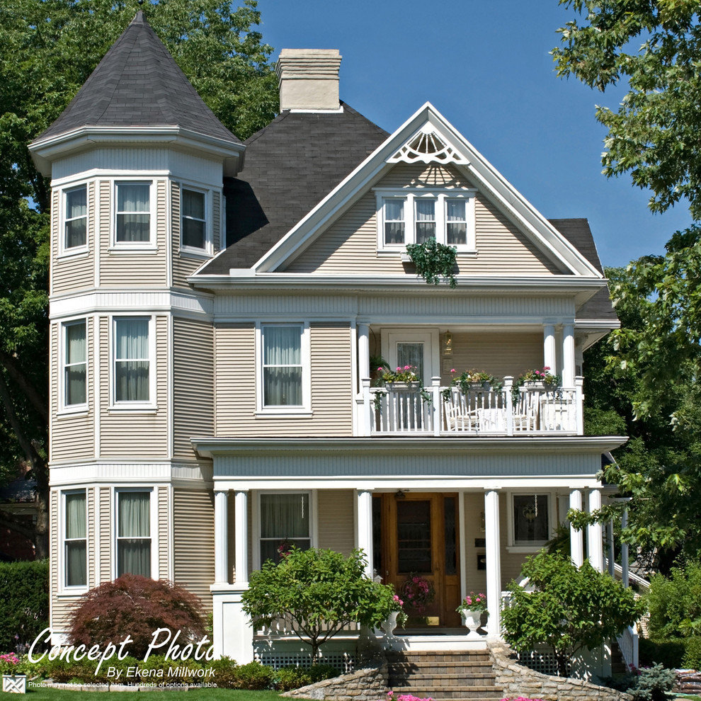 72"Wx12"Hx1"P, 4/12 Pitch Baile Architectural Grade PVC Gable Pediment ...