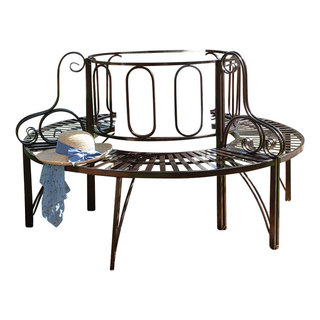 Roundabout Garden Bench - Mediterranean - Outdoor Benches - by Tapestry ...