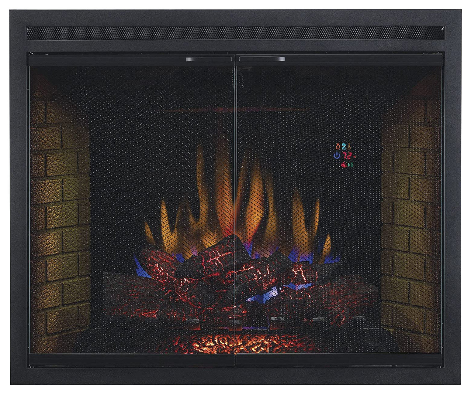 ClassicFlame 39-In LED Builders Electric Firebox with Swinging Doors ...