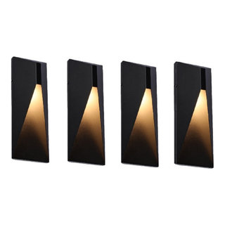 4 Pack 15W 14" 5CCT LED Wall Sconce, 100-277V Porch Light, 10%-100% ...