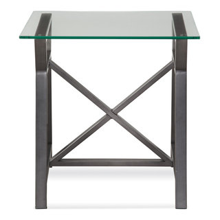 Ross End Table - Hand-Brushed Pewter - Transitional - Side Tables And ...