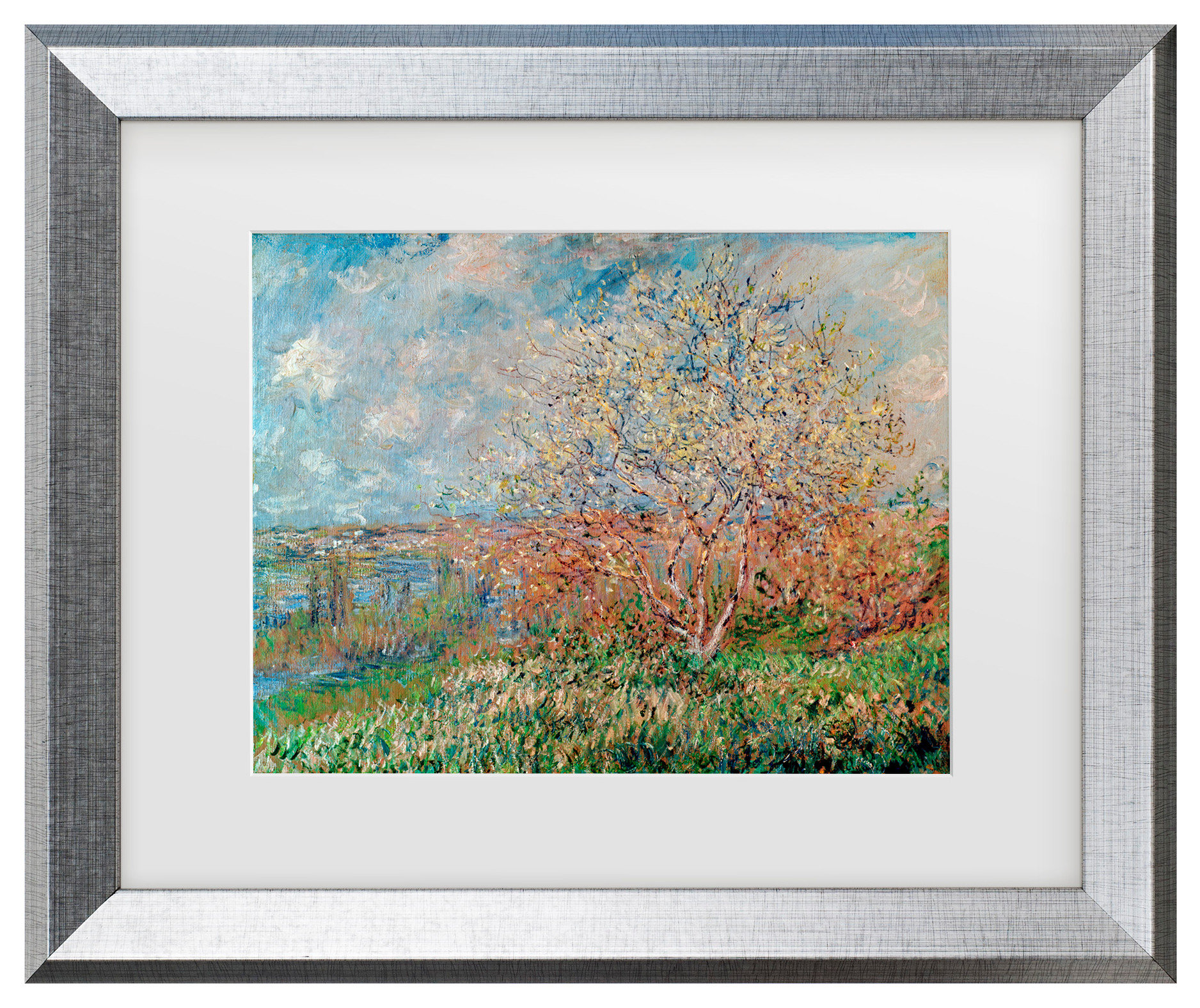 Claude Monet 'Spring 1880' Matted Framed Art, 20"x16" - Contemporary ...