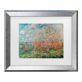 Claude Monet 'Spring 1880' Matted Framed Art, 20"x16" - Contemporary ...