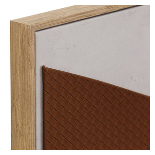 Abstract Leather II Mixed Media Die Cut Leather On Canvas Wall Art ...