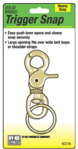 Hy-Ko KC178 Heavy-Duty Trigger Snap with Split Ring, Solid Brass - Contemporary - Hardware - by ...