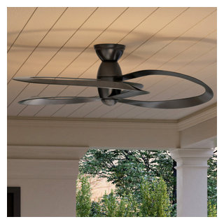 Luxury Modern Ceiling Fan, Midnight Black - Contemporary - Ceiling Fans ...