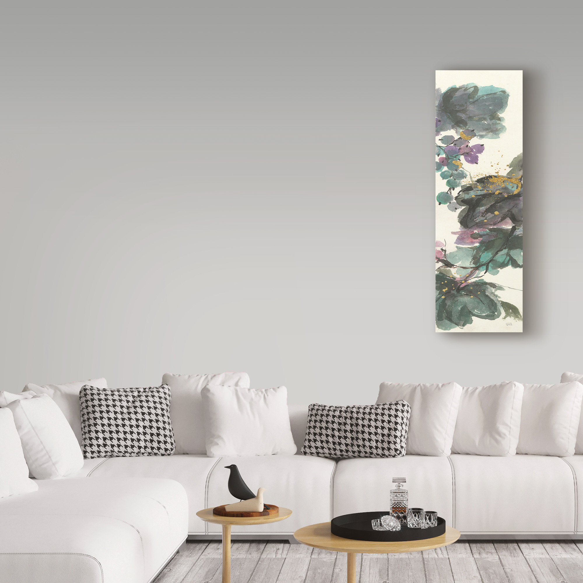 Chris Paschke 'Amethyst Grape Panel I' Canvas Art, 47"x16 ...