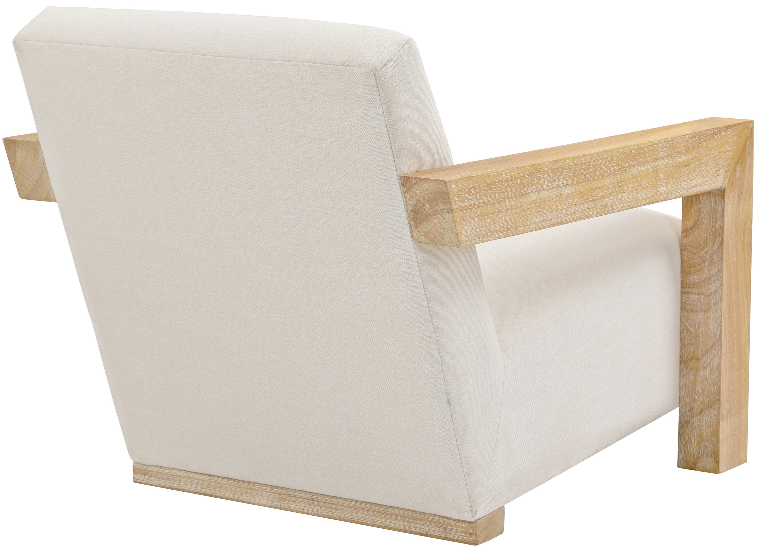 Ward Cream Linen Textured Fabric Accent Chair - Transitional ...