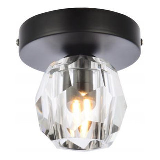 Jaeger 1-light black flush mount - Transitional - Flush-mount Ceiling ...