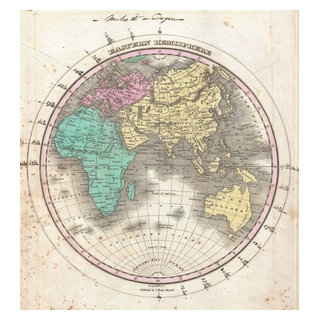 Map of the Eastern Hemisphere, Peel & Stick Removable Wall Decal, 23 ...