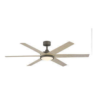 Fanimation Brawn 64" Ceiling Fan with LO Blades FPD6605AGP Antique ...