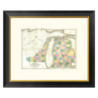 "Map of Michigan & Part of Wisconsin Territory, 1839" by David H. Burr ...