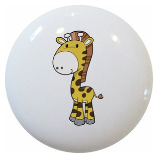 Cute Baby Giraffe Ceramic Knob - Contemporary - Cabinet And Drawer ...