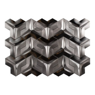 Windmill Metallix Mosaic, Gun Metal, Sample - Contemporary - Mosaic ...