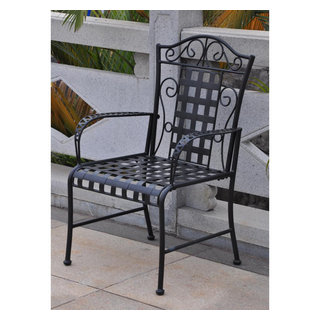 Mandalay Set of Two Iron Chairs - Mediterranean - Outdoor Lounge Chairs ...