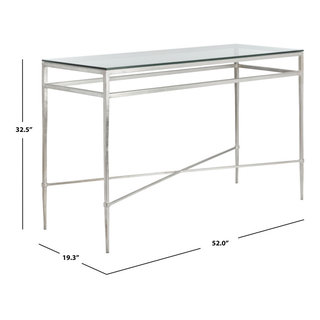 Baumgarten Antique Silver Glass Console Table Safavieh, #N/A ...